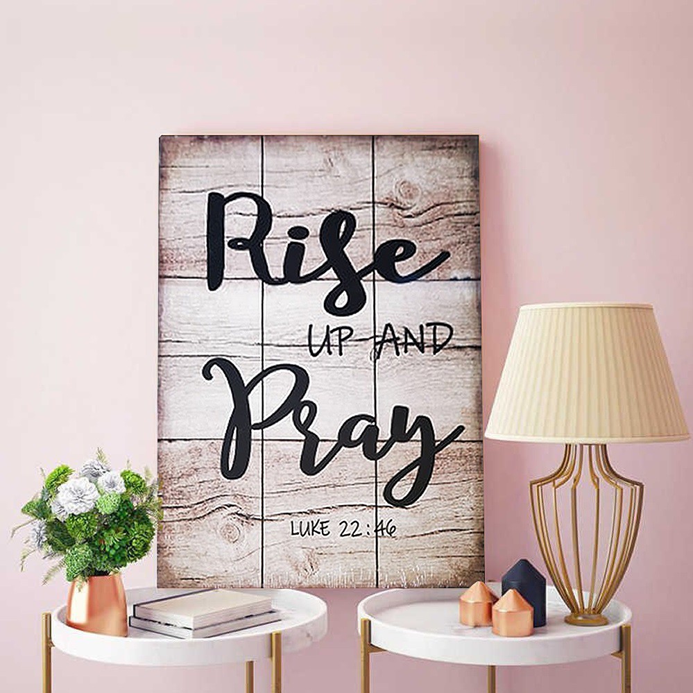 Rise Up and Pray Rustic Vintage Wooden Wall Decor 14x10 Inches | Shopee ...