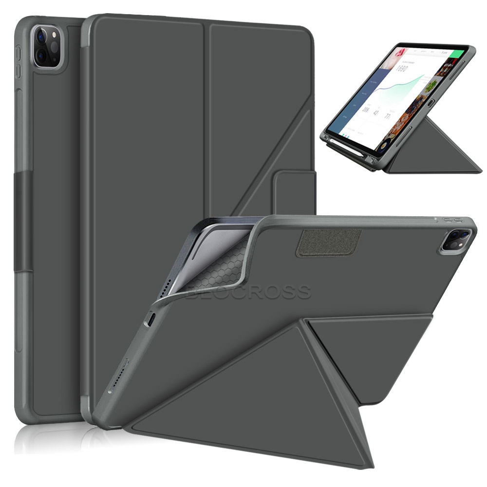 Magnetic Tablet Case for iPad Pro 11 2021/2020/2018 Multi Angle Trifold ...