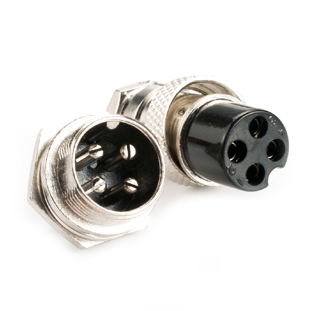 Ready stock* 1pcs 16mm Aviation Plug 4 Pin Male Female Panel Metal Wire ...