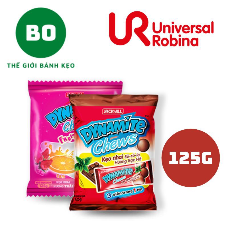 DYNAMITE Chew Chocolate/Fruit 3-Piece Chewing Candy [125G PACK ...