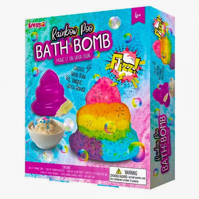 DIY Rainbow Poo Bath Bomb kit Do it yourself arts and crafts kids and ...