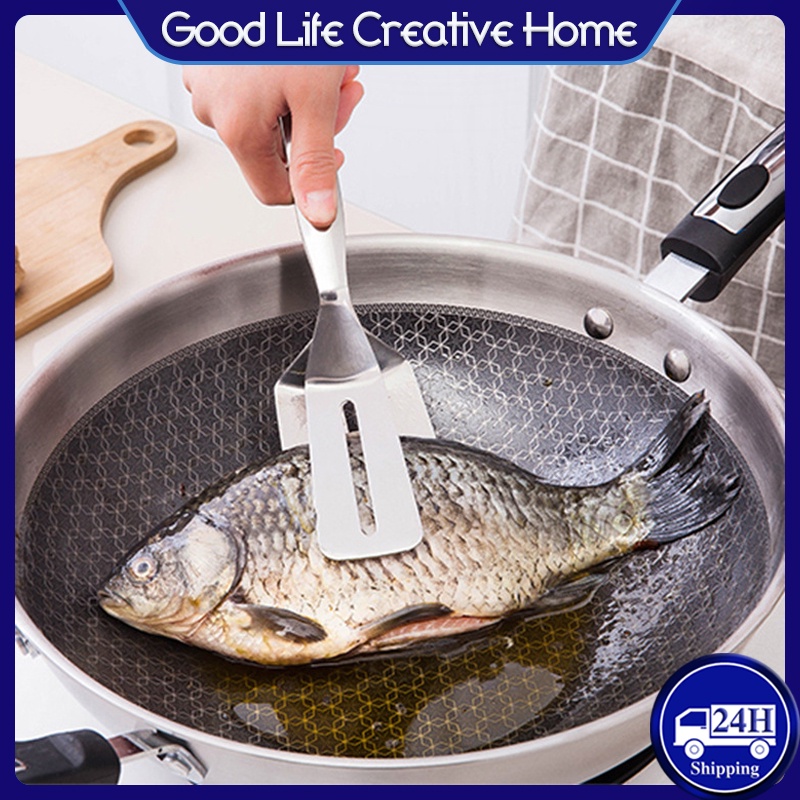COD Stainless steel food tongs kitchen tools fried fish steak tongs ...