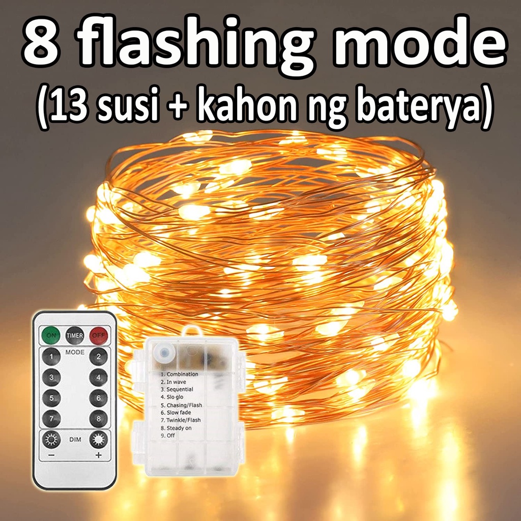 5M/10M LED copper wire light string fairy tale garland, battery-powered ...