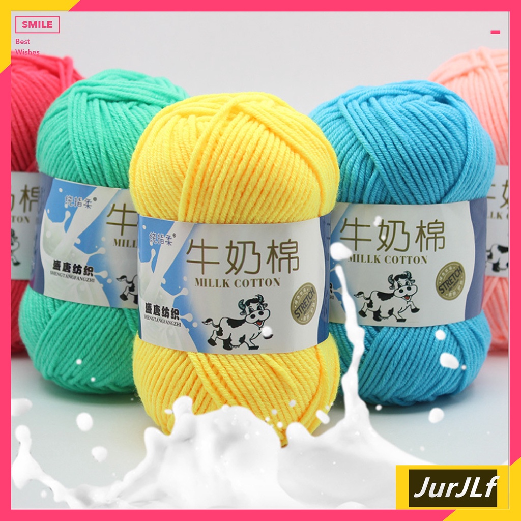 5Ply Milk Cotton Wool Smooth Milk Fiber Knitting Wool Crochet Yarn Milk ...