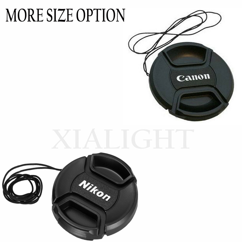 Nikon/Canon 52 55 58 62 67 72 77mm Snap-on Replacement Front Lens Cap ...