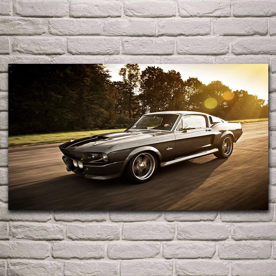 Canvas Paintings Mustang Shelby GT Eleanor Super Car Posters Wall Art ...