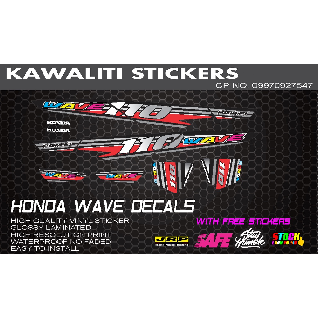 Honda Wave 110 Sticker Decals | Shopee Philippines
