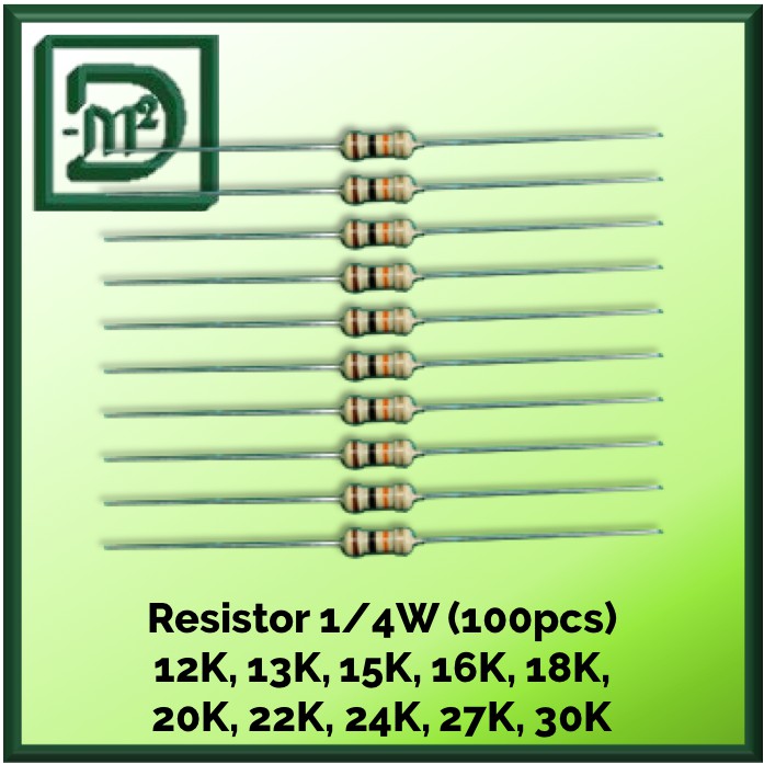 Resistor 1/4W 12K to 30K (100pcs) | Shopee Philippines