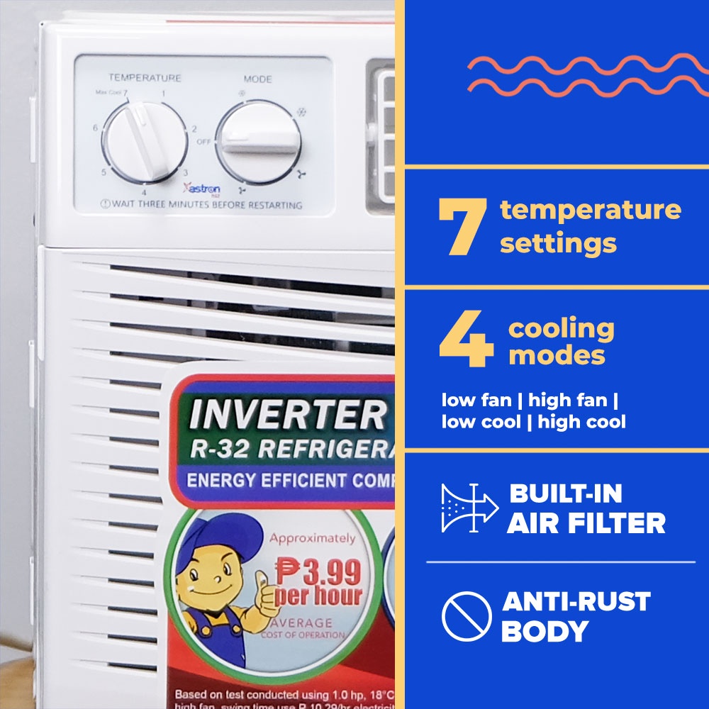 Astron 1.0HP Inverter Class Window Type Aircon - Manual | TCL100MA ...