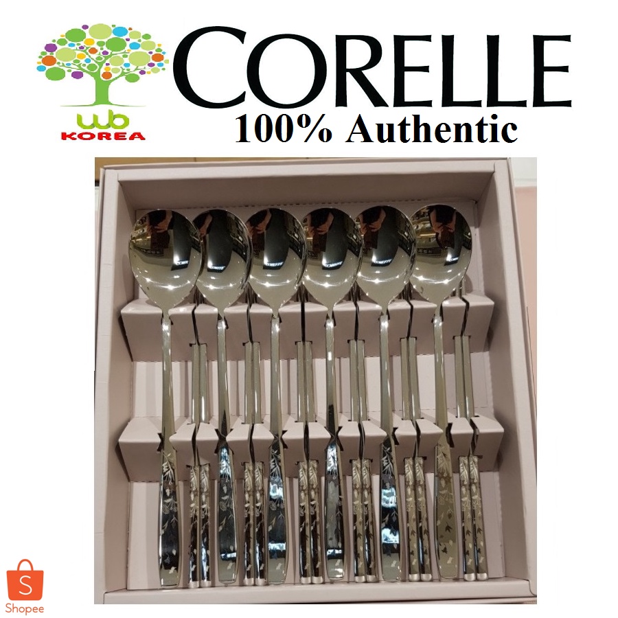 CORELLE Coordinates Spoon & Chopsticks 6 Piece Set (Color Laser ...