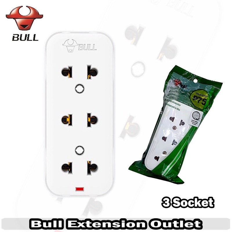 UD BULL Surface 3-Gang Convenience Outlet 10A 250V GNTP-103 3 Sockets ...
