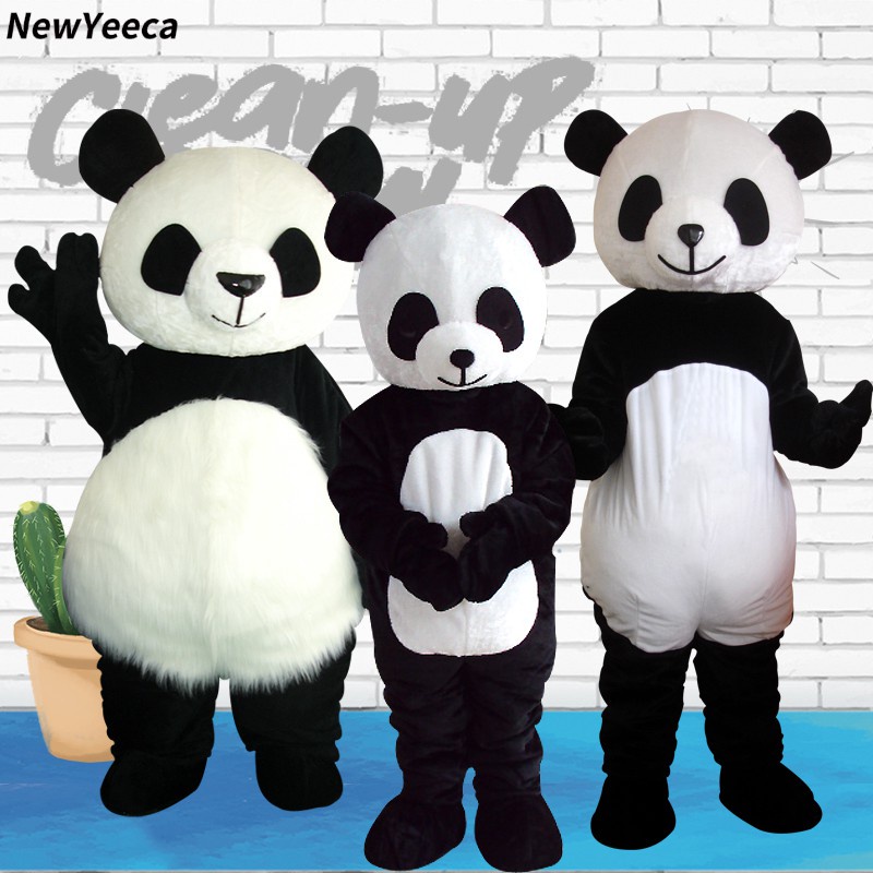 2024 Chinese Giant Panda Cartoon Doll Mascot Cosplay Costume Suit Adult ...