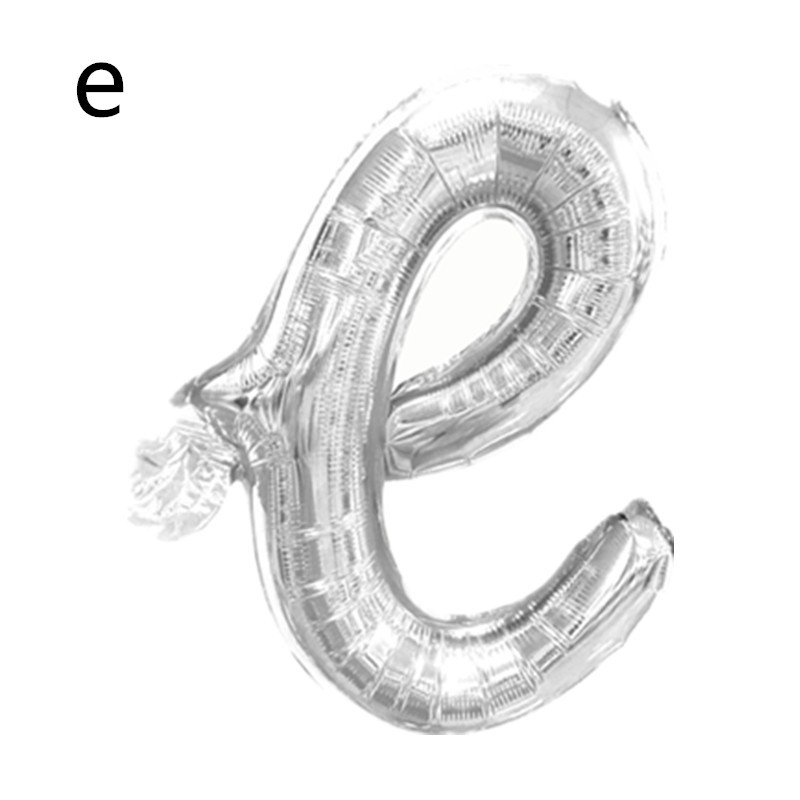 16inch Silver Air Foil Script Cursive Letters A-Z Symbols Balloons Ball ...