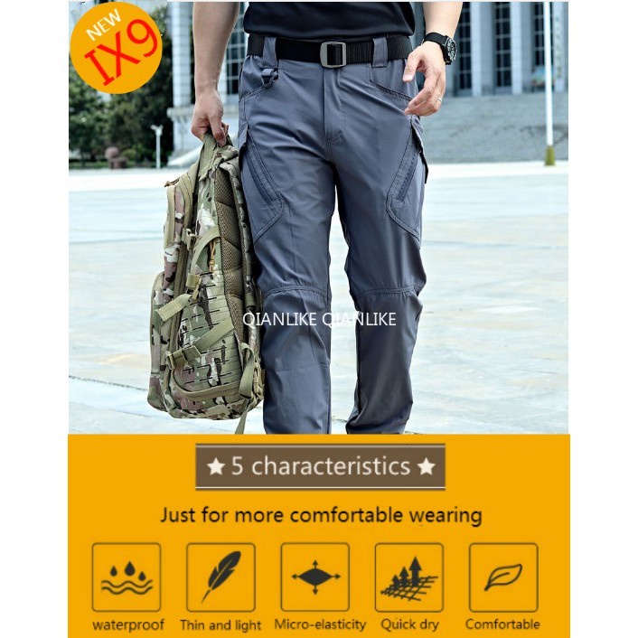 New IX9 quick-drying tactical trousers pant outdoor waterproof tactical ...