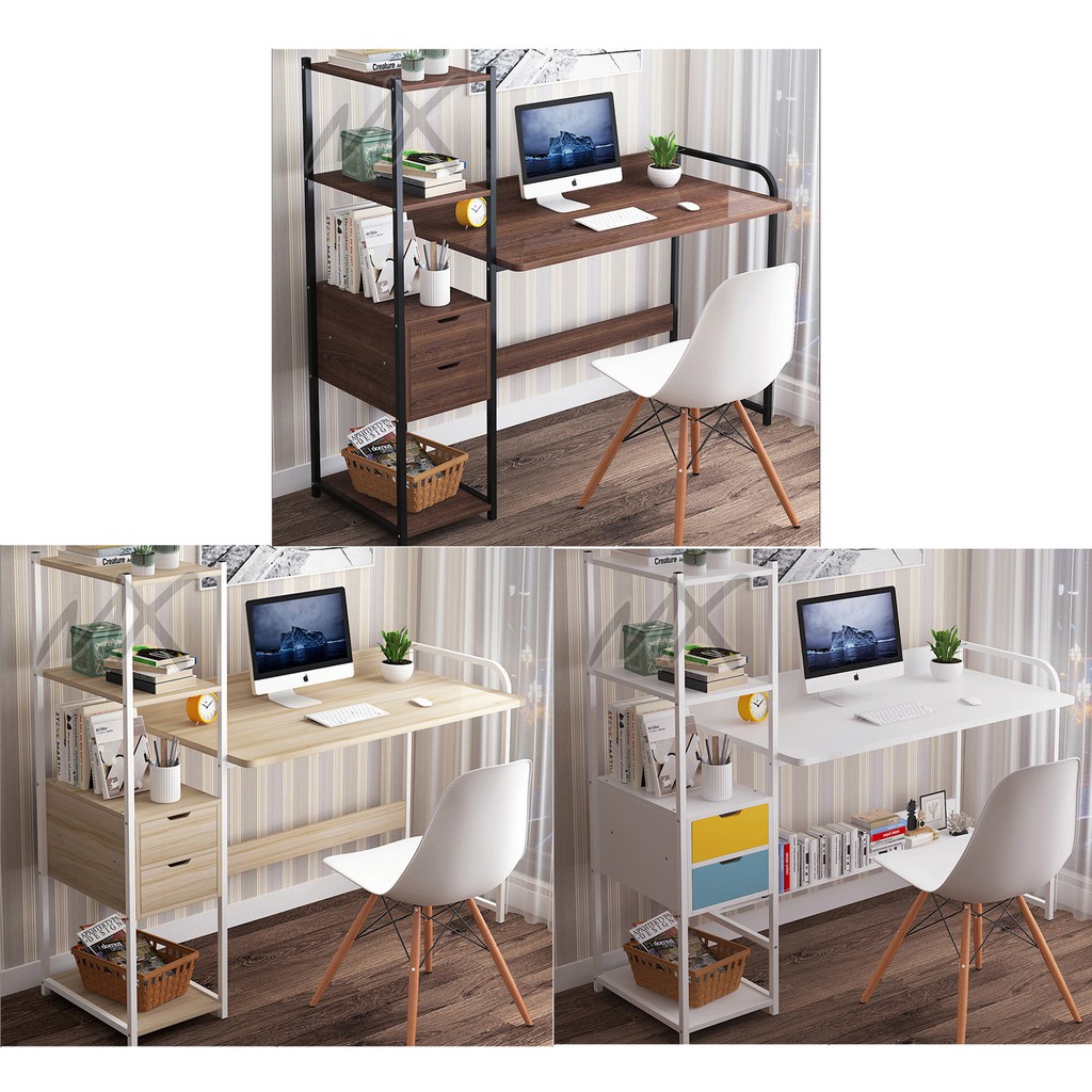 Chole Simple computer desk with shelf\desk\writing desk | Shopee ...