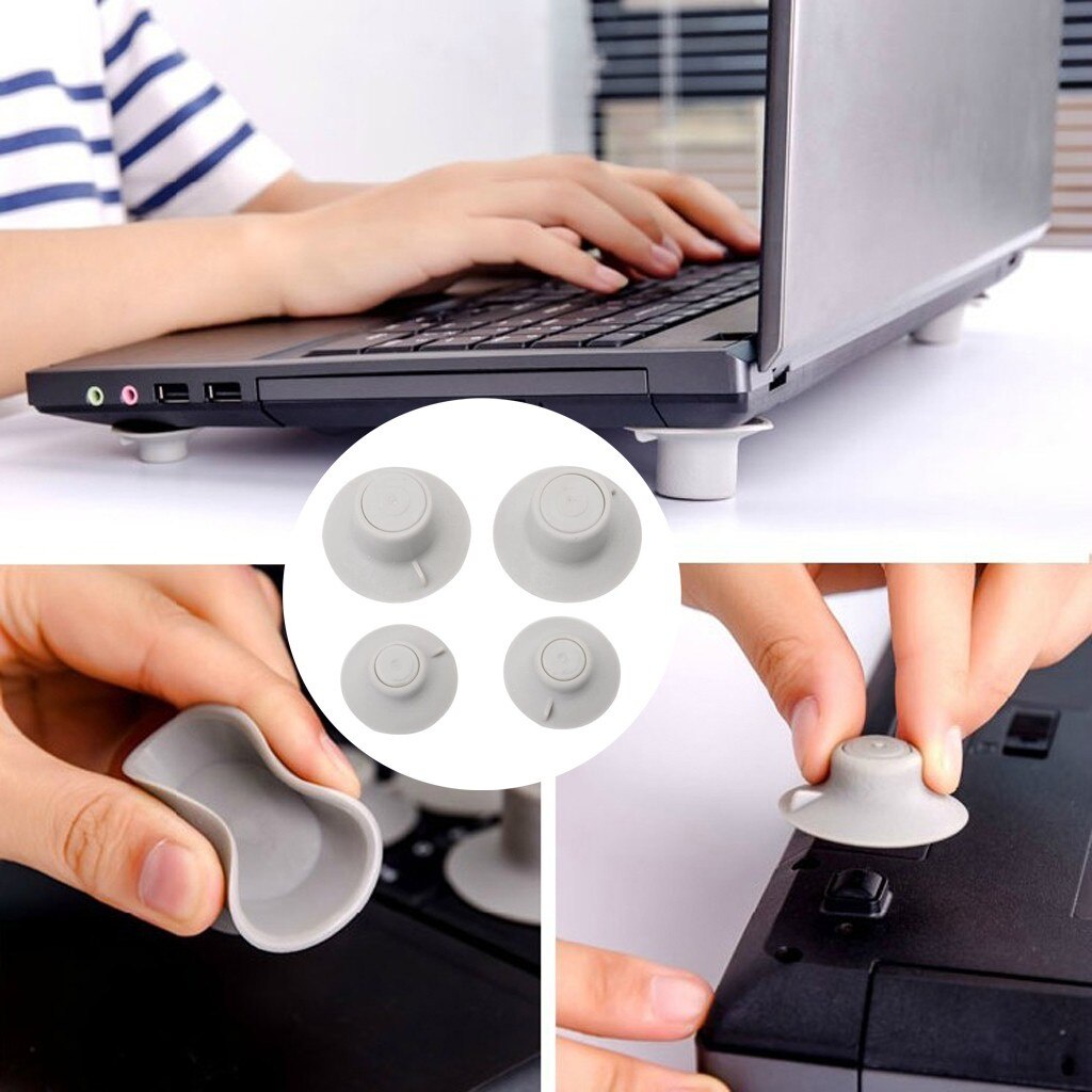 4Pcs Laptop Notebook Laptop Heat Reduction Cooling Pad Cool Feet ...