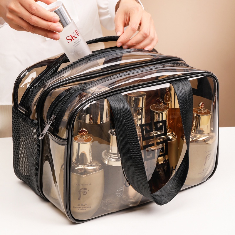 Cosmetic Bag Storage Transparent Bag Pvc Make up Bag Waterproof Large ...