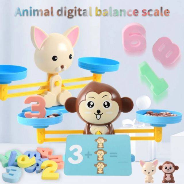 Monkey Balance Weighted Game With Question Cards Teaching Toys Numbers ...
