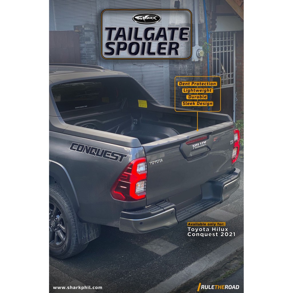 Hilux Conquest / GRS 2016-2025 Shark Brand Rear Spoiler / Tail Gate ...