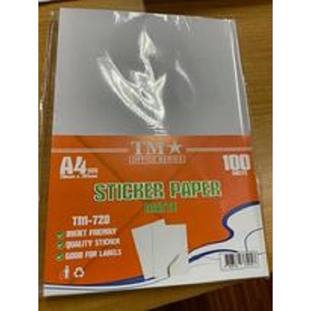 STICKER PAPER A4 MATTE 100 PCS PER PACK | Shopee Philippines