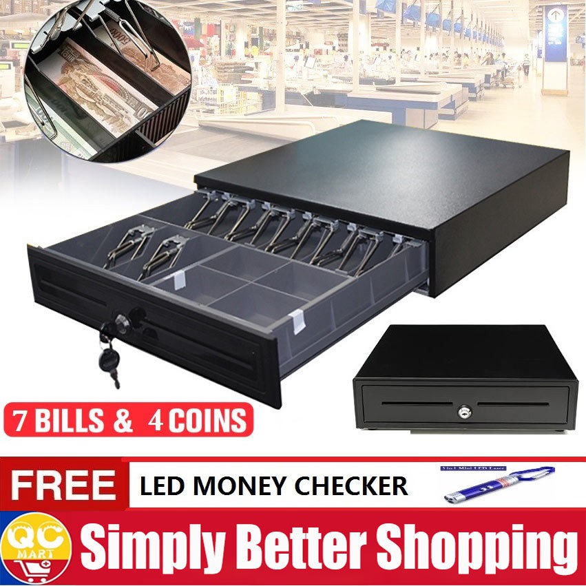 Metal Cash Register Drawer Cash Tray Checker Money Drawer Box With Lock ...