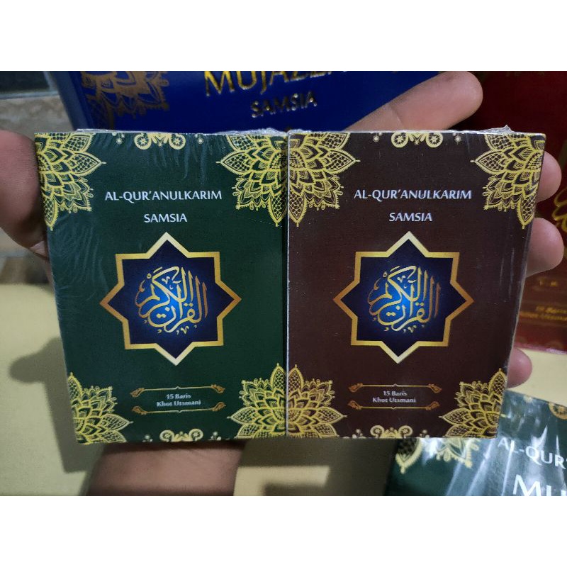 Al Quran Pocket A7 Samsia khot Ottoman 15-row Verse Corner, Mushaf ...