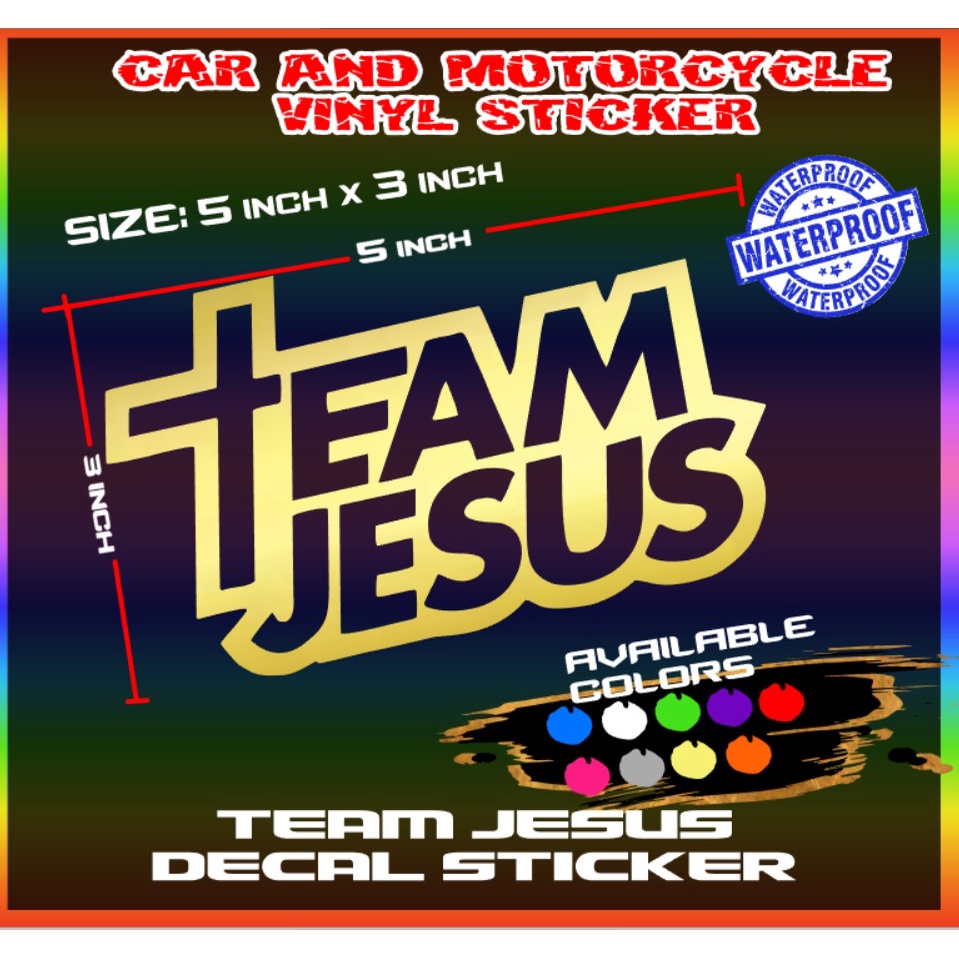 Team Jesus sticker decals | Shopee Philippines