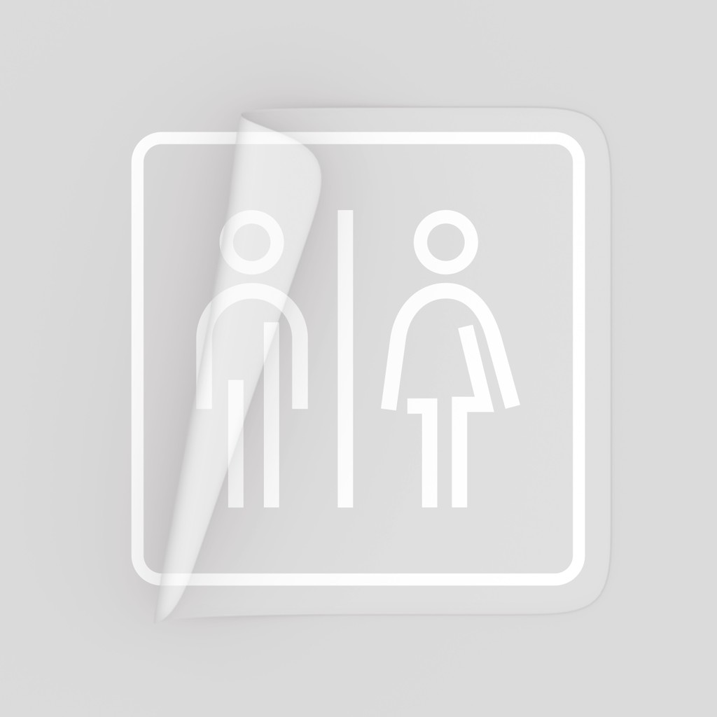 Toilet sticker - restroom sign sticker - toilet Marker - sticker - wall ...