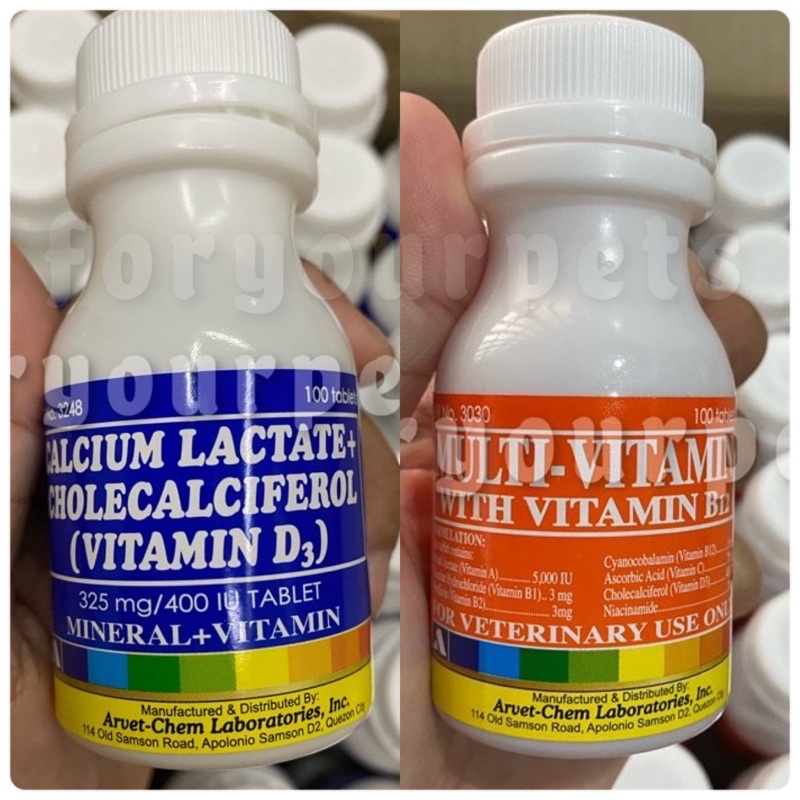 Arvet Multivitamins and Calcium Lactate and Cyanocobalamin B12 | Shopee ...