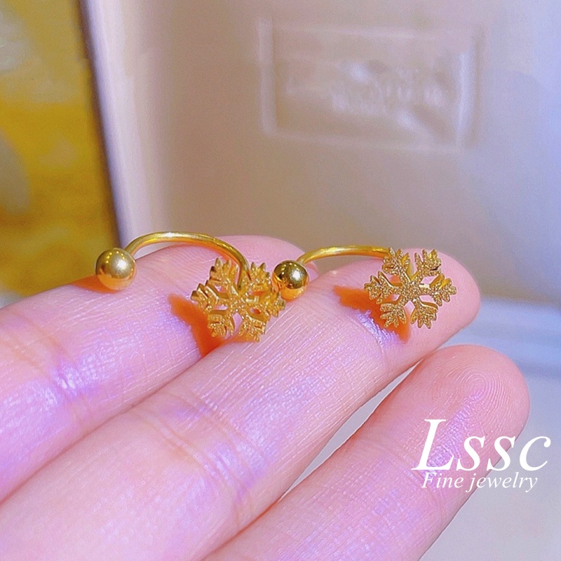 Gold Earrings for Women Hypoallergenic Hikaw Stainless Steel Earring ...