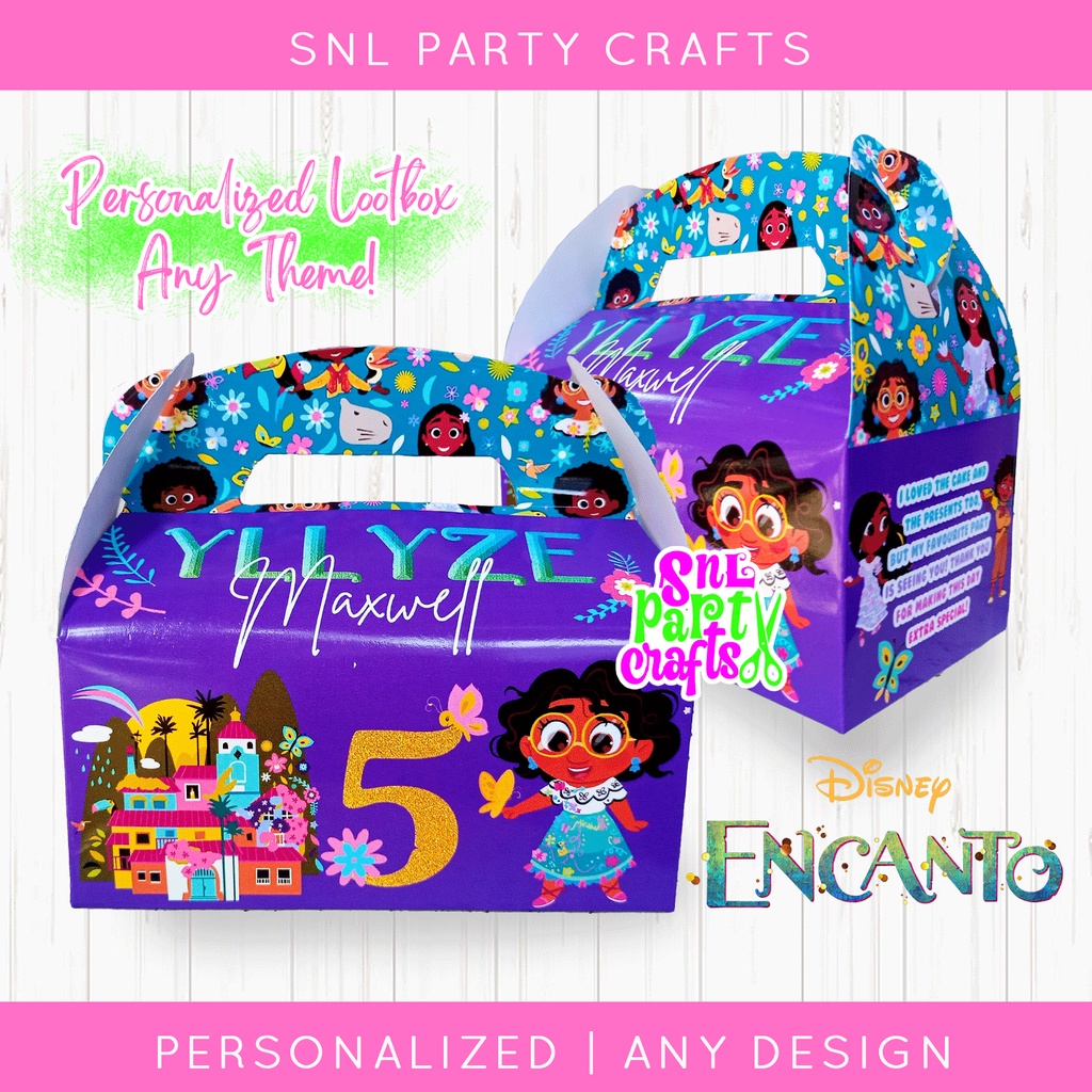 Encanto Loot box Loot bag Candy Box for Birthday Gable box | Shopee ...