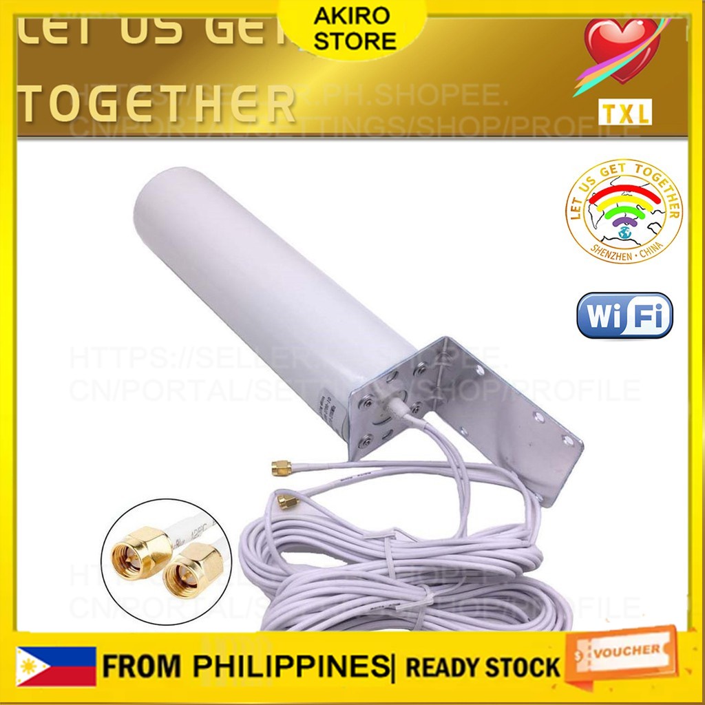 4G LTE Outdoor Barrel Antenna Dual Interface SMA Connector External ...