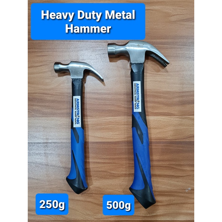 Hammer / Hardened Steel Claw Hammer Metal Handle / Martilyo Bakal Heavy ...