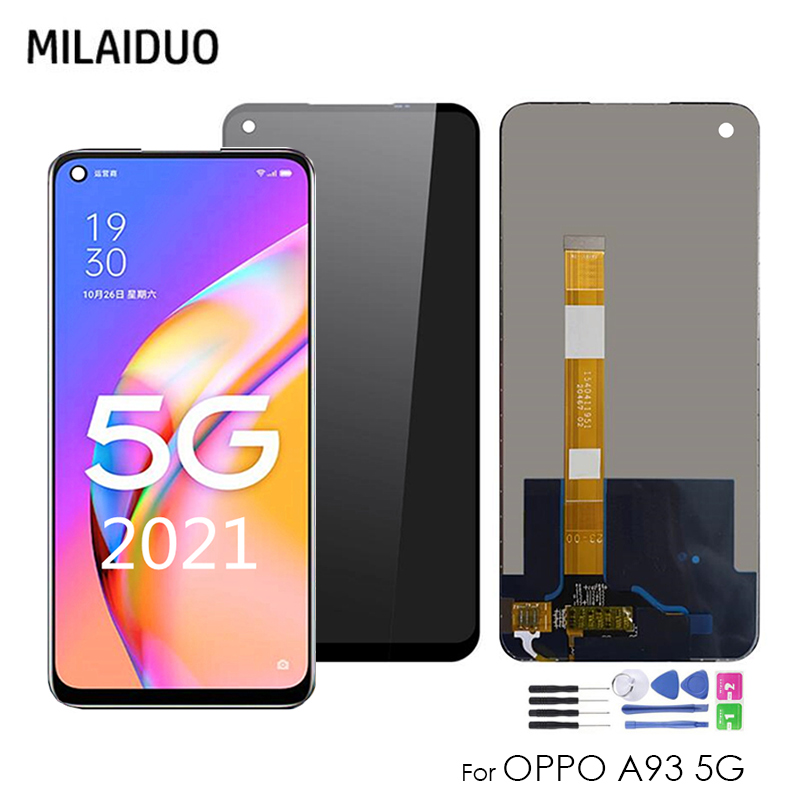 For Oppo A74 5G / A93 5G /A54 5G / Realme Q3 5G LCD Display Touch Screen Digital Assembly LCD ...