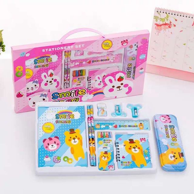Student Stationery Set Creative Cartoon Gift Box | Shopee Philippines