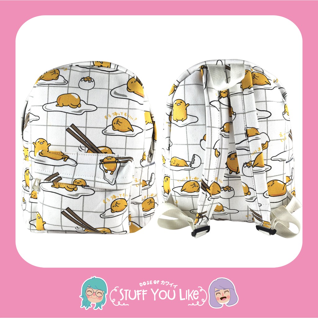 Gudetama Character Yellow Egg SANRIO Funny BACKPACK BACKPACK Bag ...
