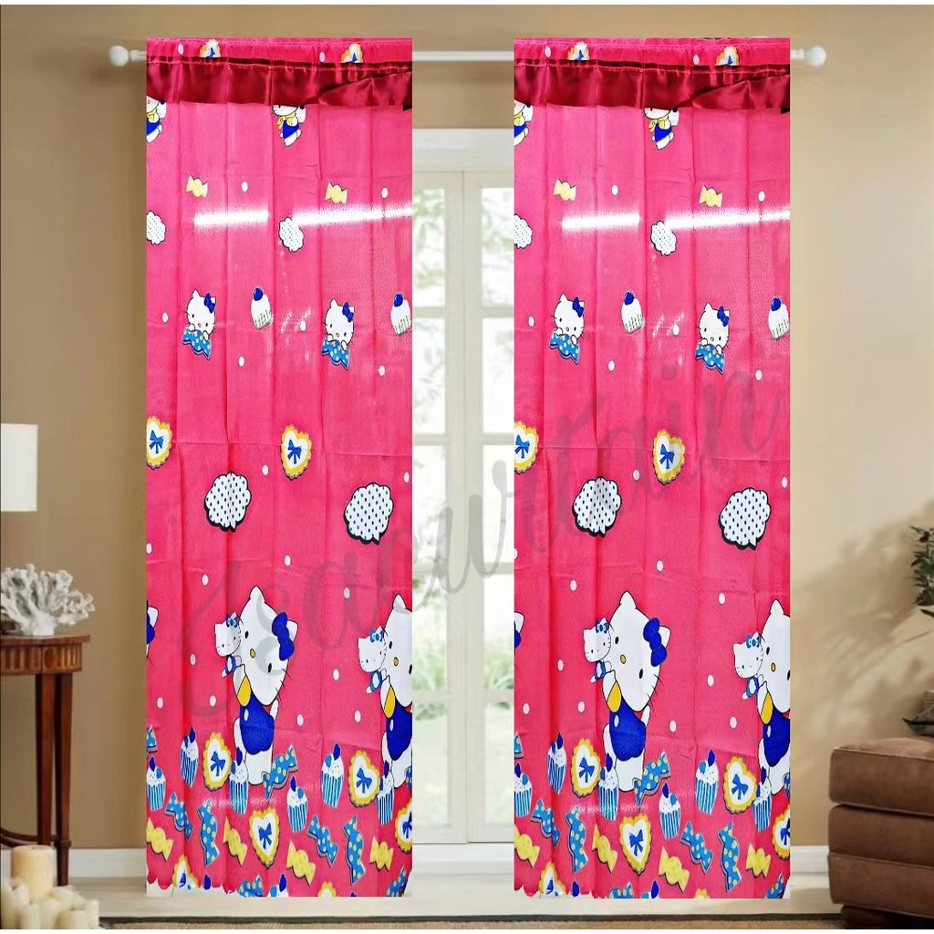 Hello Kitty Sheer Curtain Livingroom Bedroom Colorful Window Treatment ...