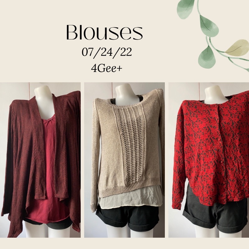 4Gee+ | 072422 Mixed US Brand Blouse Plaid Checkered Plus Size Office ...