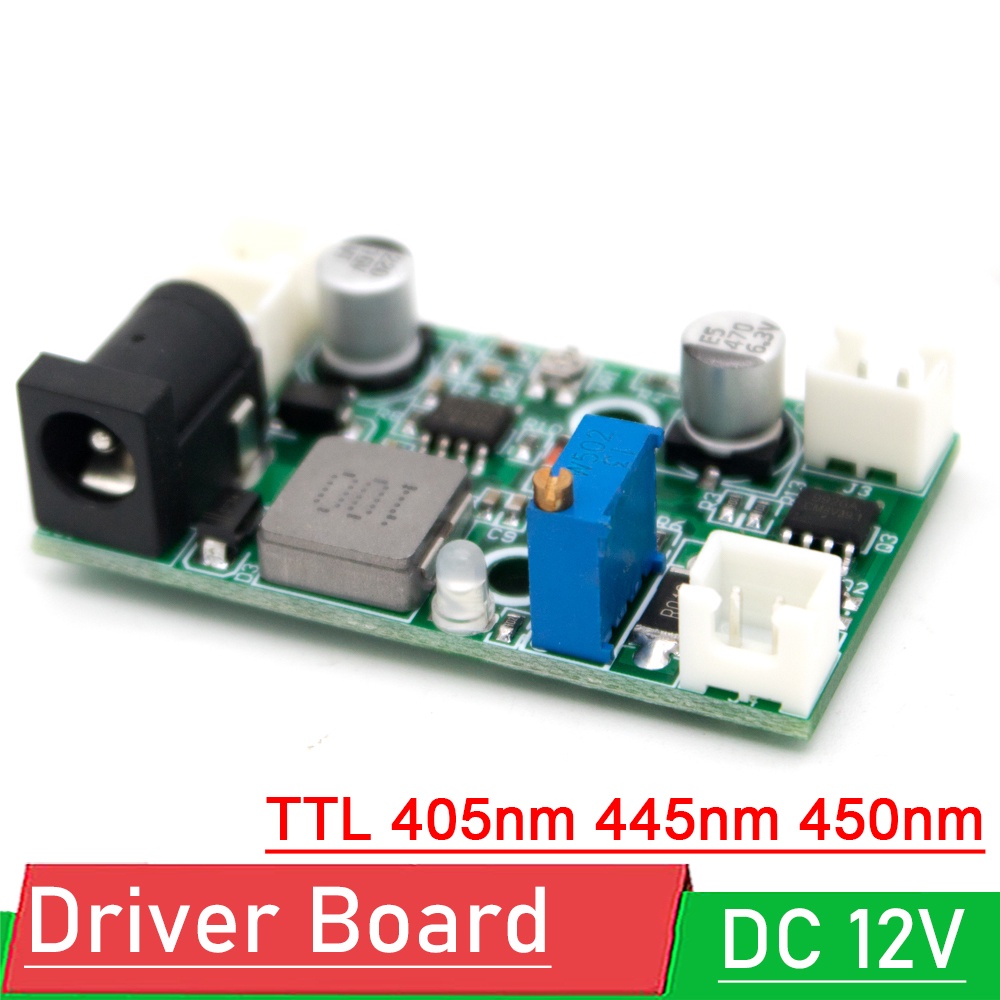 DC 12V TTL 405nm 445nm 450nm Laser Diode LD Driver Board Step-down ...