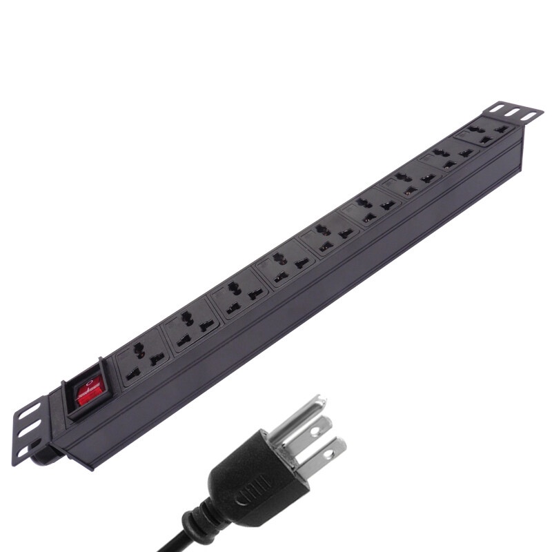 19" Rack Power Distribution Unit PDU Power Strip, 3500W Universal Power ...