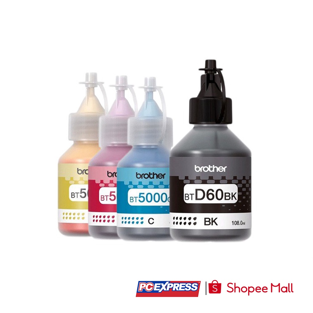 BROTHER BT5000-BTD60 CYAN / MAGENTA / YELLOW / BLACK INK | Shopee ...