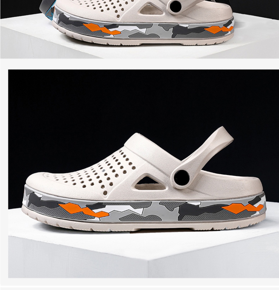 GUKOO Sandals for Men Slip on Garden Shoes Beach Shoes Flip Flops Beach ...