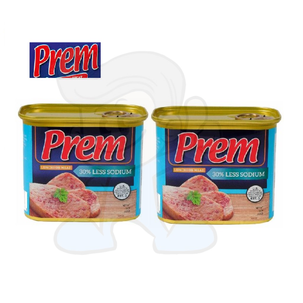 Prem Luncheon Meat Less Sodium, ( 2 x 340 g. ) | Shopee Philippines