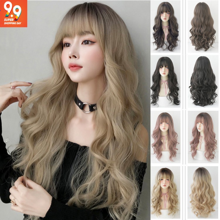 Wig* Explosive golden big wave wig female long hair European style long ...