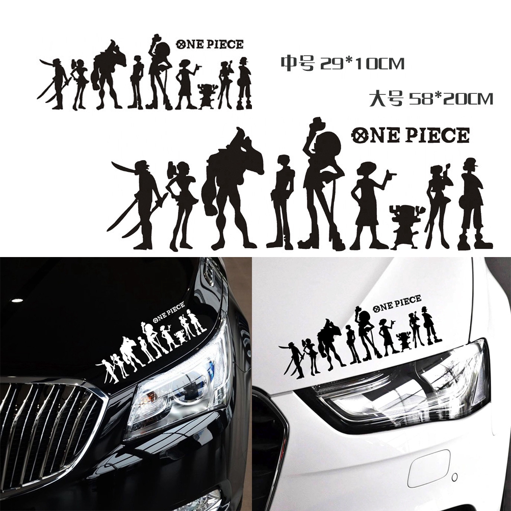 One Piece Luffy Ace Chopper Car Stickers Decals Waterproof Car Eyebrow ...