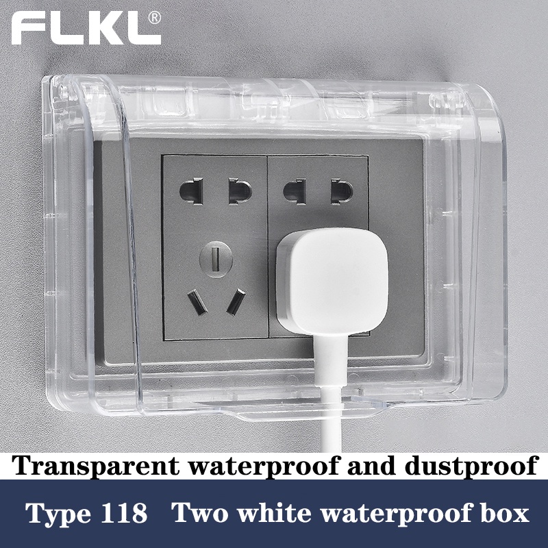 Wall Switch Socket Waterproof Dustproof Cover 118 Type Transparent Self ...