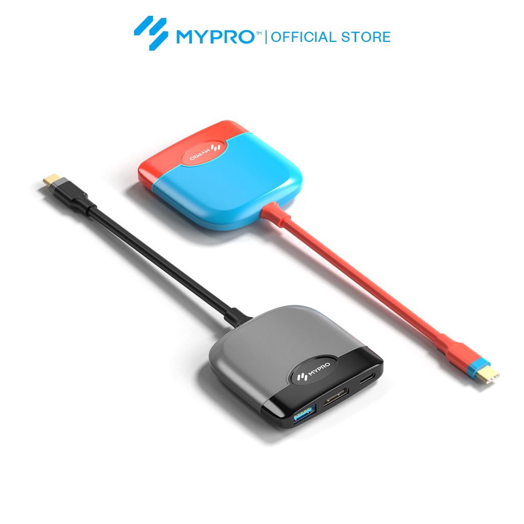 MYPRO 3 in 1 USB C Hub USB C To HD 4K HDMI with PD USB 3.0 Hub Compatible Nintendo Switch Mac ...
