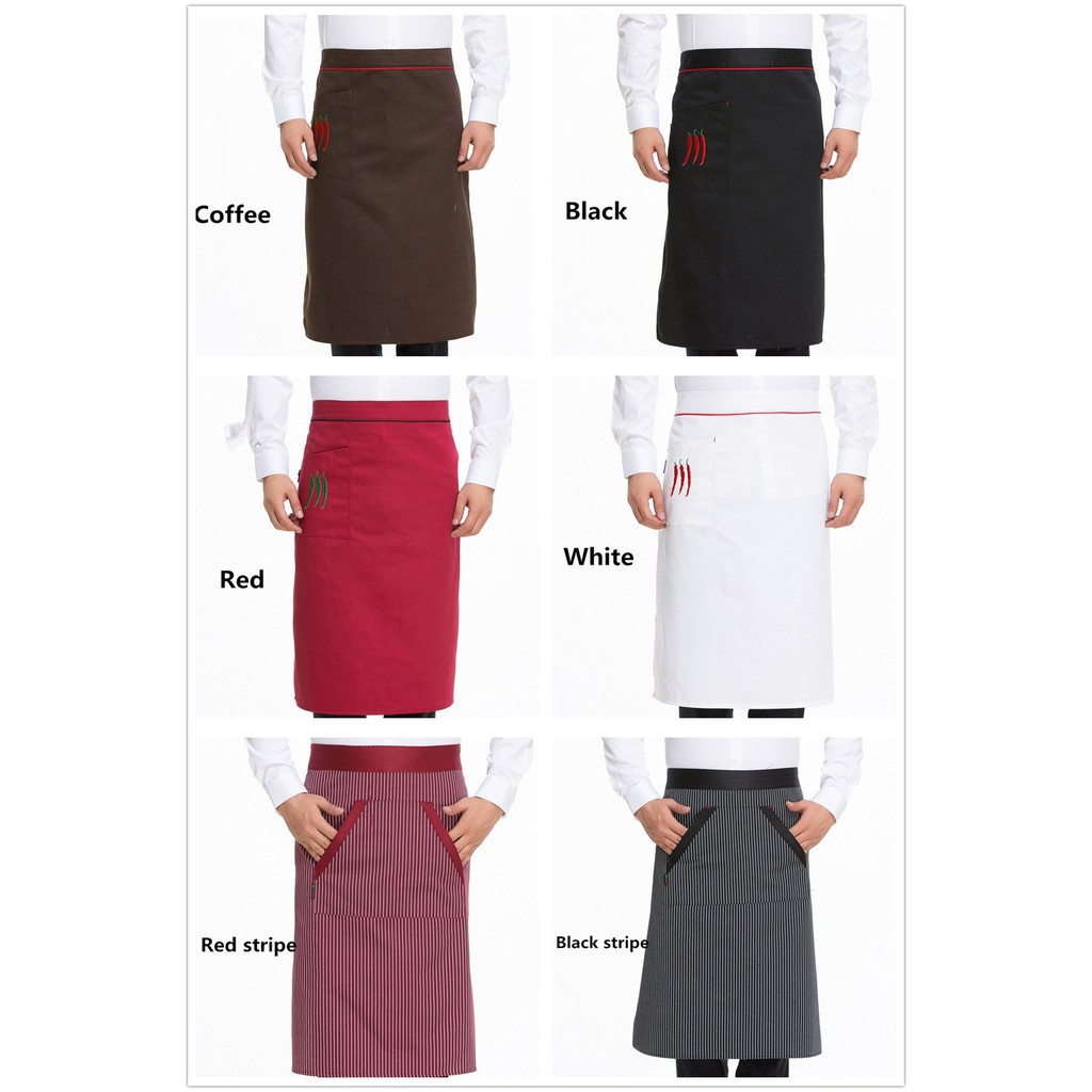 Kitchen Aprons Half-length Long Waist Apron Catering Chefs Waiters ...