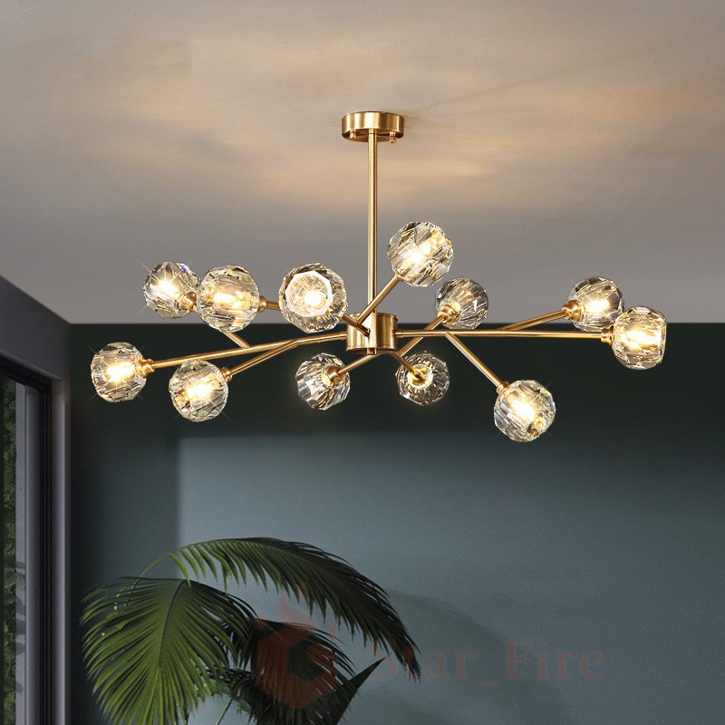 Chandelier Ceiling Lights Tri Color Modern Crystal Drop Light for ...