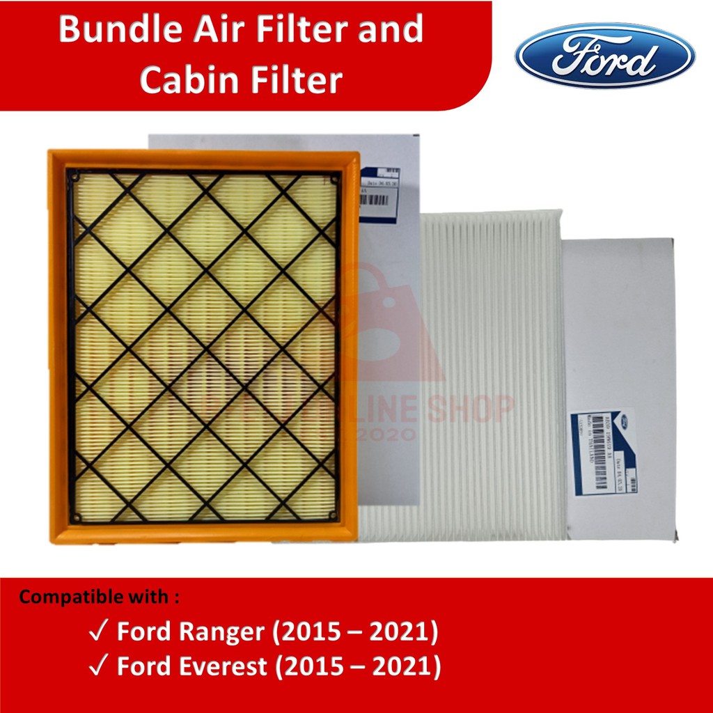 Bundle Air Filter & Cabin Filter Ford Ranger (2015 - 2021), Ford ...
